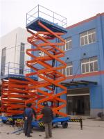 China Indoor Aerial Maintentce Electric Walking Motorized Wheel Mobile Scissor Lift Table for sale