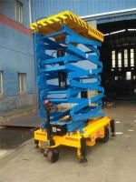 China Motorized Wheel Walk Explosion Proof  Valves Hydraulic Mobile Portable Scissor Lift for sale