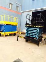 China Motorized Wheel Walk Explosion Proof  Valves Hydraulic Mobile Portable Scissor Lift for sale