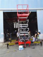 China 300KG 14M With Emergency Manual Lowing Valves Hydraulic Mobile Motorized Scissor Lift for sale