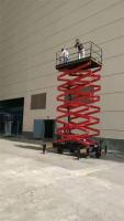 China Forklift Aerial Platform Mobile Scissor Lift With Manual Lowering Valve for sale