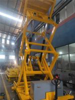 China Electric Mobile Scissor Lift One Control Box On Platform Motorized Wheel Walking for sale