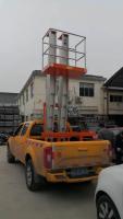 China Aerial Truck Mounted Lift Platform Scissor Lift Automobile Driving Dc Battery for sale