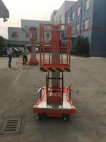 China AC220V 50HZ Voltage Electric Hydraulic Mast Aluminum Alloy Mobile Aerial Platform for sale