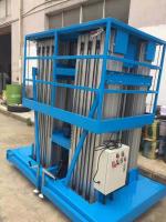 China Outdoor Mobile Aerial Work Platform 10m Motorized Wheel Blue Red Color for sale