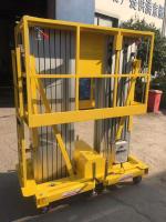 China 10m Portable Aerial Work Platform Manual Pull Mobile Double Mast CE Approval for sale