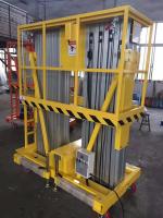 China 10m Portable Aerial Work Platform Manual Pull Mobile Double Mast CE Approval for sale