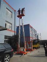 China Portable Mobile Aerial Work Platform Vertical Mast Boom Lift 220vac Power Pack for sale