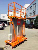 China Portable Mobile Aerial Work Platform Vertical Mast Boom Lift 220vac Power Pack for sale