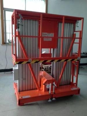 China Portable Mobile Aerial Work Platform Vertical Mast Boom Lift 220vac Power Pack for sale