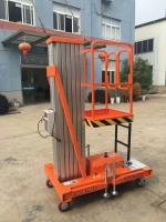 China Single Mast Aerial Work Platform Max 9m Hydraulic Aerial Platform 125kg for sale