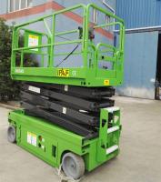China Electric Mobile Scissor Lift Self Propelled Aerial Work Platform 10m Green for sale