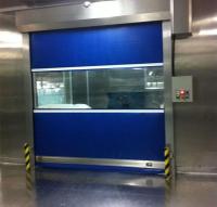China Industrial Rapid High Speed Door Stainless Frame Pvc Fabic Interior Installed For Warehouse Division for sale