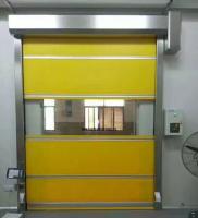 China Food Factory PVC High Speed Roll Up Doors Radar Control System and Infrared Sensor for sale