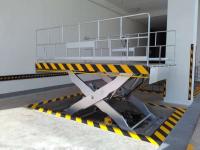 China Portable offloading Dock Equipment 2100x2100mm 1000kg Hydraulic Scissor Dock Lifts for sale