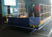 China Hydraulic Electric Scissor Lift , Dock Lift With Non Skid Checkered Plate And Manual Lap-jointed Plate for sale