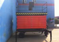 China Heavy Duty Portable Scissor Lift Manganese Scissor Arms Q345B Motorized Wheel for sale