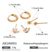 China 【 HydroTi]】Europe and the United States hot stainless steel zirconia earrings senior sense of niche pearl earrings titanium steel ear jewelry for sale