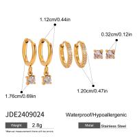 China 【 HydroTi]】Europe and the United States hot stainless steel zirconia earrings senior sense of niche pearl earrings titanium steel ear jewelry for sale