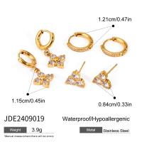 China 【 HydroTi]】Europe and the United States hot stainless steel zirconia earrings senior sense of niche pearl earrings titanium steel ear jewelry for sale