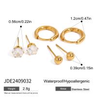 China 【 HydroTi]】Europe and the United States hot stainless steel zirconia earrings senior sense of niche pearl earrings titanium steel ear jewelry for sale