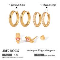 China 【 HydroTi]】Europe and the United States hot stainless steel zirconia earrings senior sense of niche pearl earrings titanium steel ear jewelry for sale