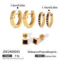 China 【 HydroTi]】Europe and the United States hot stainless steel zirconia earrings senior sense of niche pearl earrings titanium steel ear jewelry for sale