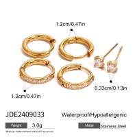 China 【 HydroTi]】Europe and the United States hot stainless steel zirconia earrings senior sense of niche pearl earrings titanium steel ear jewelry for sale