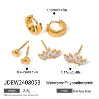 China 【 HydroTi]】Europe and the United States hot stainless steel zirconia earrings senior sense of niche pearl earrings titanium steel ear jewelry for sale