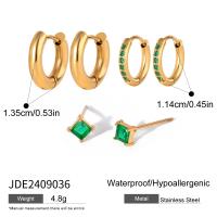 China 【 HydroTi]】Europe and the United States hot stainless steel zirconia earrings senior sense of niche pearl earrings titanium steel ear jewelry for sale
