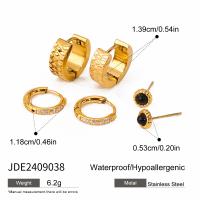 China 【 HydroTi]】Europe and the United States hot stainless steel zirconia earrings senior sense of niche pearl earrings titanium steel ear jewelry for sale