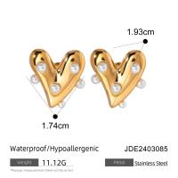 China 【 HydroTi]】Europe and the United States hot stainless steel zirconia earrings senior sense of niche pearl earrings titanium steel ear jewelry for sale