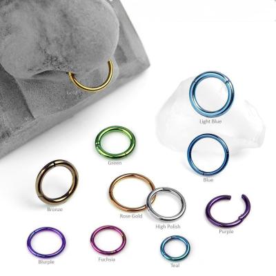 China Lightweight Titanium Ear Jewelry Butterfly Back Titanium Clickers 20g for sale