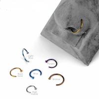 China 18g 20g Titanium Nose Jewelry Bronze Titanium Nose Hoop Stud Style for sale