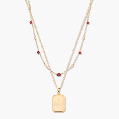 China 10 Grams Wedding Copper Necklaces Elegant Willow Birthstone Layering Set for sale