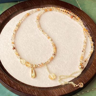 China 40cm 16in Crystal Jewelry  Wearable Chain Elegant Natural Crystal for sale