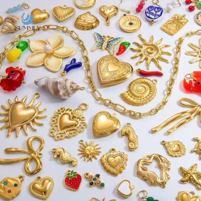 China 18K Gold Plated DIY Jewelry Stainless Steel Handmade  Charms Fashion Jewelry for sale