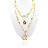 China Fashion Gold Necklace Jewelry Sets with Acrylic Pear Beads Necklace for Women for sale
