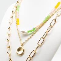 China Fashion Gold Necklace Jewelry Sets with Acrylic Pear Beads Necklace for Women for sale