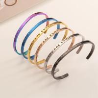 China Custom Logo 18k Stainless Steel Bracelets Women Jewelry Bracelet Bangles for sale