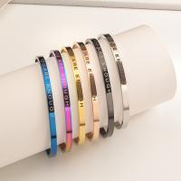 China Custom Logo 18k Stainless Steel Bracelets Women Jewelry Bracelet Bangles for sale