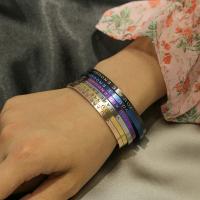 China Custom Logo 18k Stainless Steel Bracelets Women Jewelry Bracelet Bangles for sale