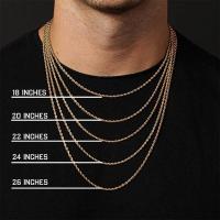 China Engagement Stainless Gold Necklace Ggold Rope Chains For Men for sale