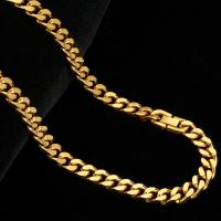 China 6mm 8mm 18k Gold Plated Stainless Steel Multi Sizes Chain Silver Cuban Link Chain for sale