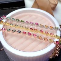 China Copper Zircon 18k Stainless Steel Bracelets Gold Plated Diamond Women Bracelet for sale