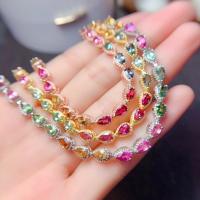 China Copper Zircon 18k Stainless Steel Bracelets Gold Plated Diamond Women Bracelet for sale