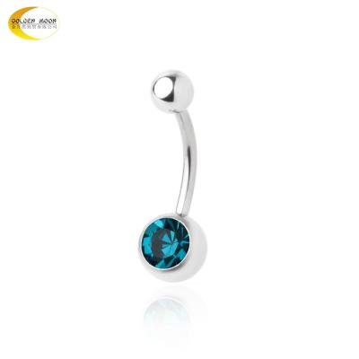 China 10mm 12mm Stainless Steel Body Piercing Jewelry Unisex Surgical Steel Belly Button Rings for sale