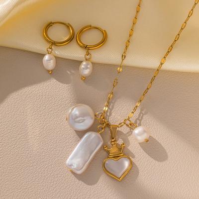 China Trending 18k Stainless Steel Earring ODM Pearl Drop Earrings For Girls for sale