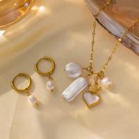 China Trending 18k Stainless Steel Earring ODM Pearl Drop Earrings For Girls for sale