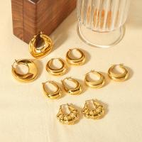 China Fashionable 18k Stainless Steel Earring 30mm 9g Stainless Steel Gold Earring for sale